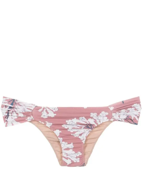 CLUBE BOSSA Floral Bikini Bottom - Brown