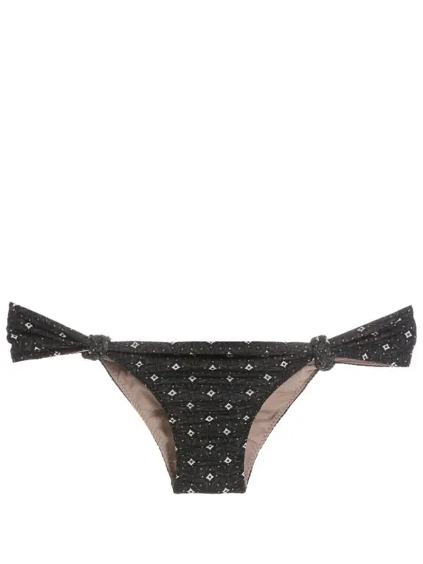 CLUBE BOSSA Graphic-print Bikini Bottom - Black