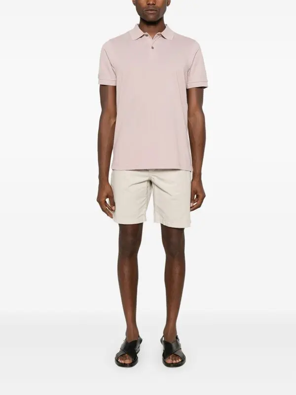 Sunspel Short-sleeve Cotton Polo Shirt - Pink