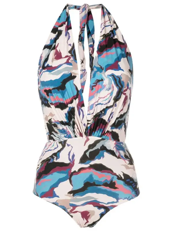 CLUBE BOSSA Deneuve Halterneck Swimsuit - Multicolour