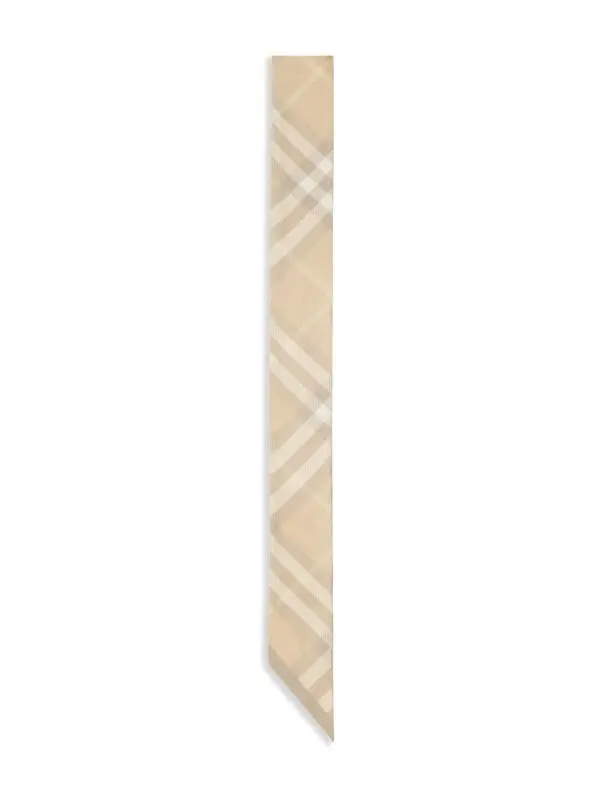 Burberry Check Silk Scarf - Neutrals