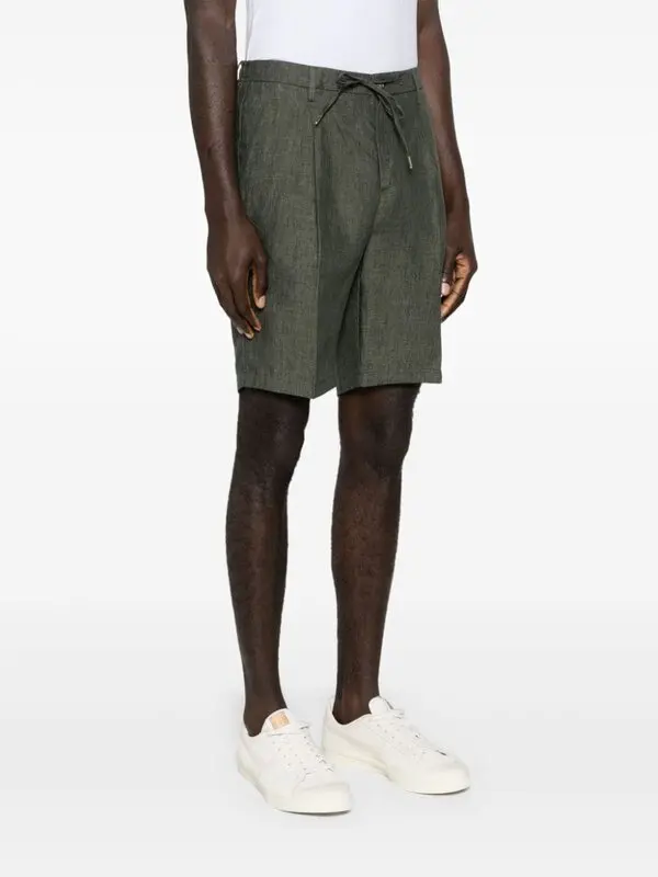 BRIGLIA 1949 Olbias Pleat-detail Linen Shorts