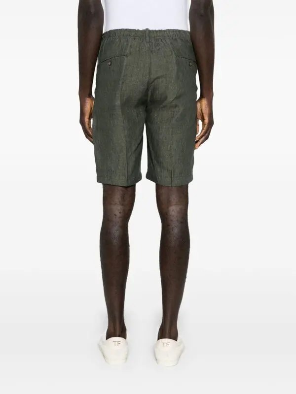 BRIGLIA 1949 Olbias Pleat-detail Linen Shorts