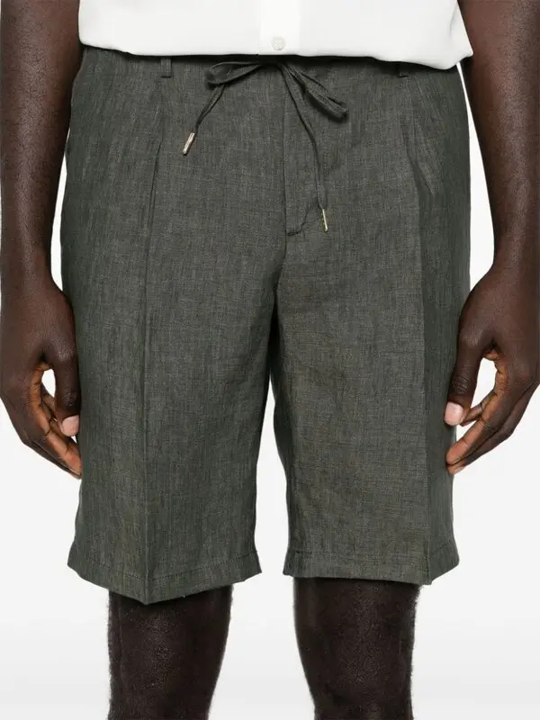 BRIGLIA 1949 Olbias Pleat-detail Linen Shorts