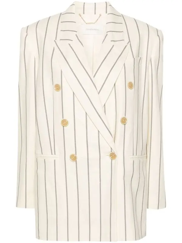 Zimmermann Pinstriped Double-breasted Blazer