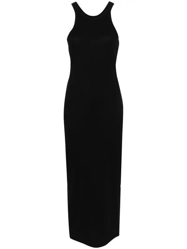 TOTEME Curved Rib Tank Maxi Dress - Black