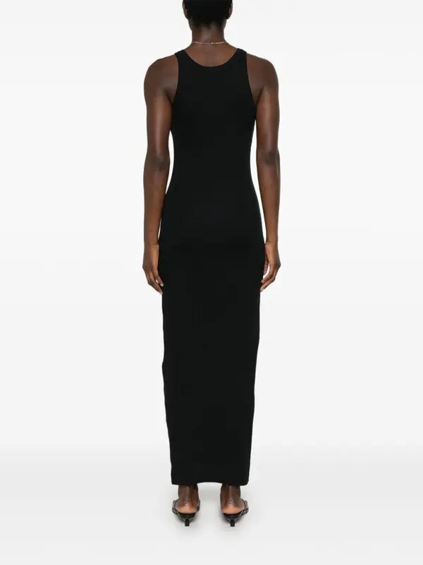 TOTEME Curved Rib Tank Maxi Dress - Black