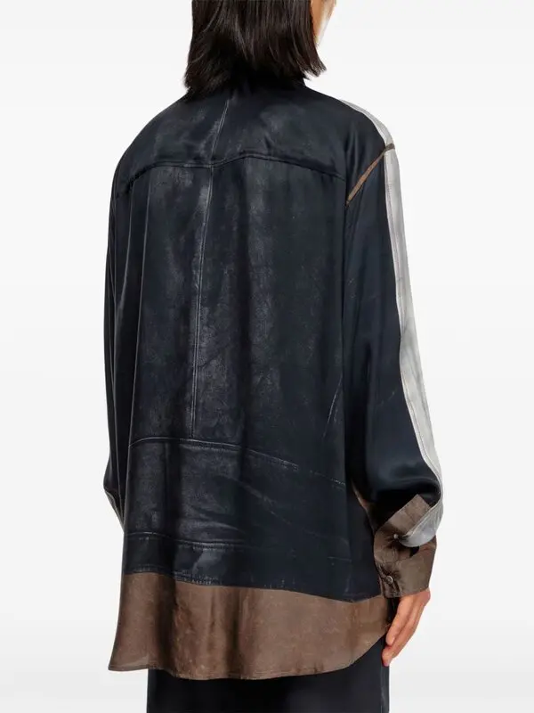 DIESEL® Logo-print Zip-up Shirt