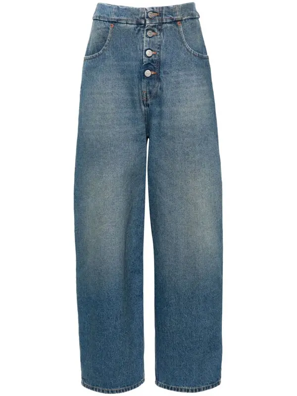 MAISON MARGIELA High-rise Wide-leg Jeans - Blue