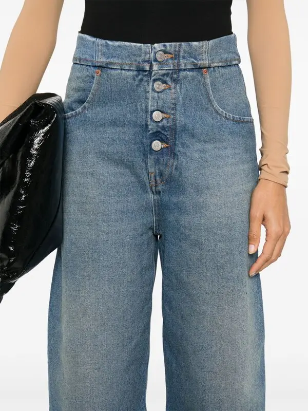 MAISON MARGIELA High-rise Wide-leg Jeans - Blue