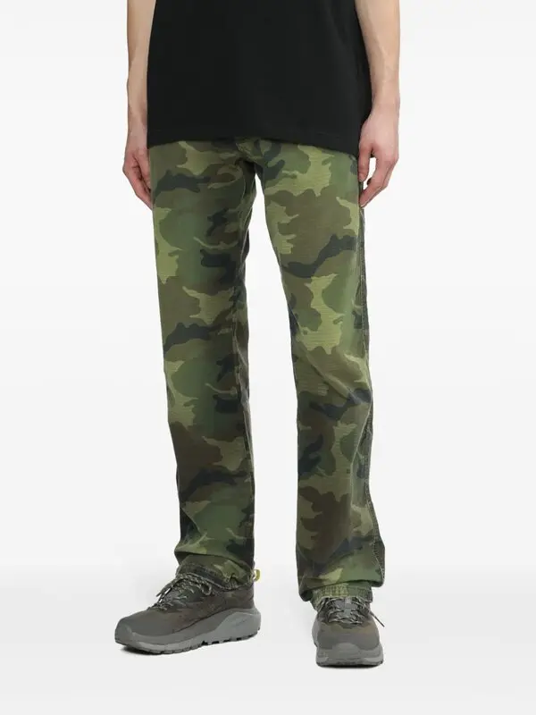 424 Military Print Cotton Trousers