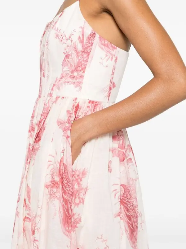 Zimmermann Waverly Corset Midi Dress In Neutrals - 26% Off | Editorialist