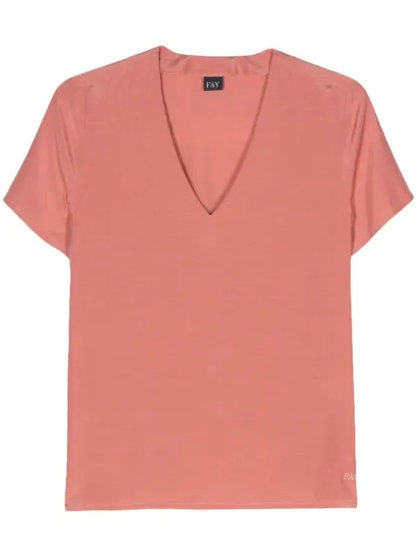 FAY V-neck Blouse - Pink