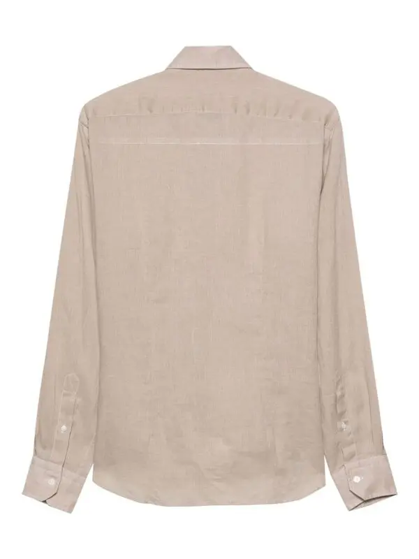 ORIAN Long-sleeve Linen Shirt - Neutrals