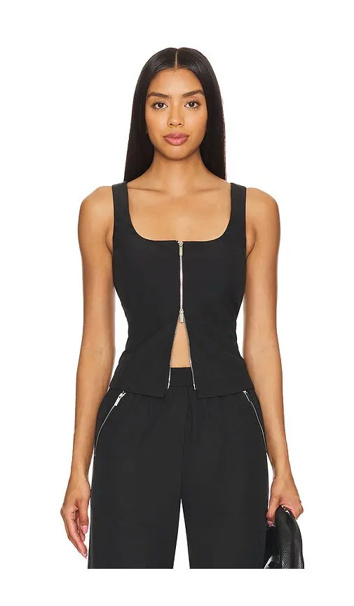 Amanda Uprichard Violet Top - Black