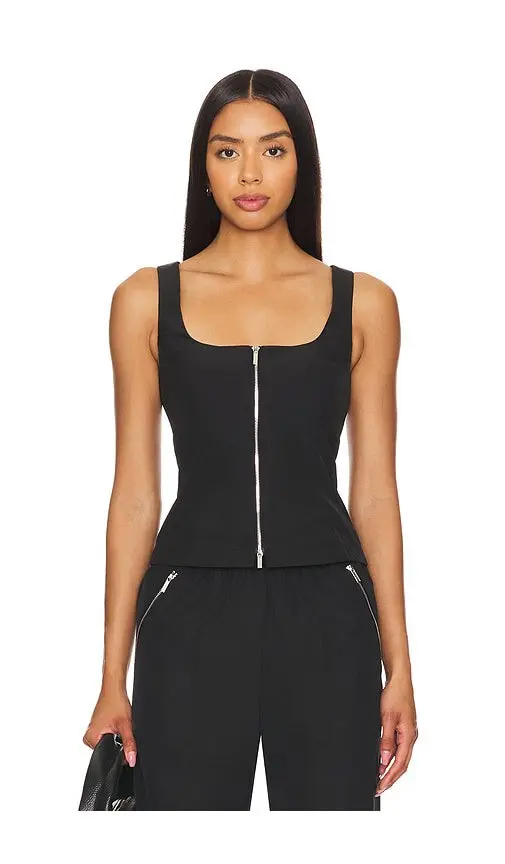 Amanda Uprichard Violet Top - Black