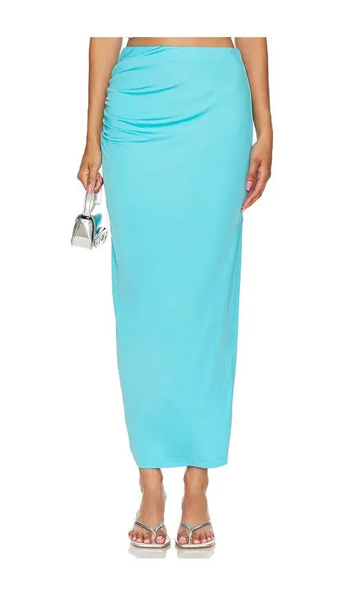 Susana Monaco Side Gathered Slit Skirt