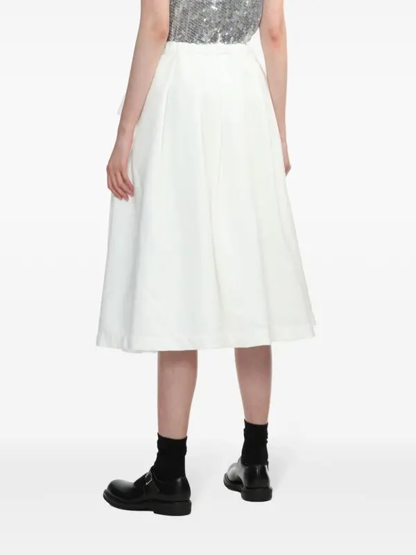 Comme Des Garçons Ruffle-detail Pleated Midi Skirt