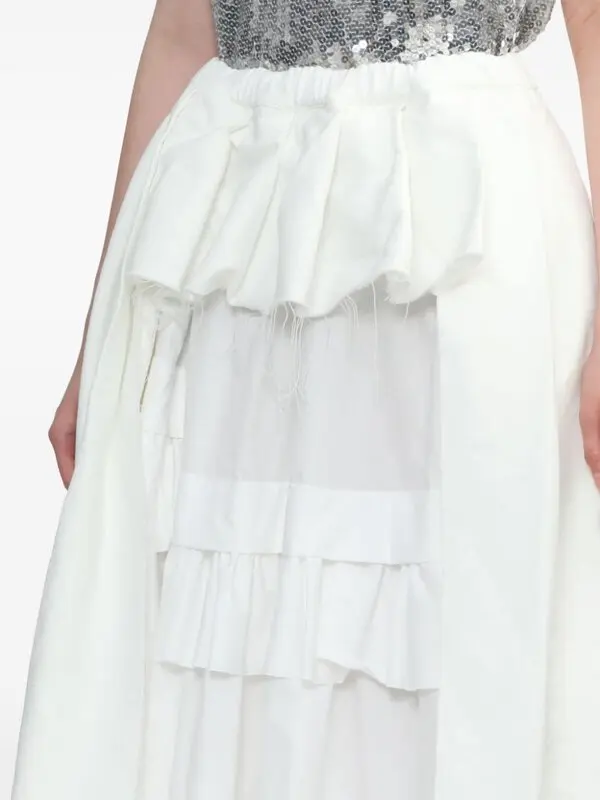 Comme Des Garçons Ruffle-detail Pleated Midi Skirt