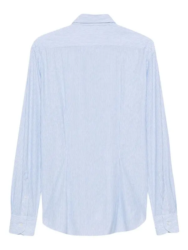 ORIAN Striped Stretch Shirt - Blue