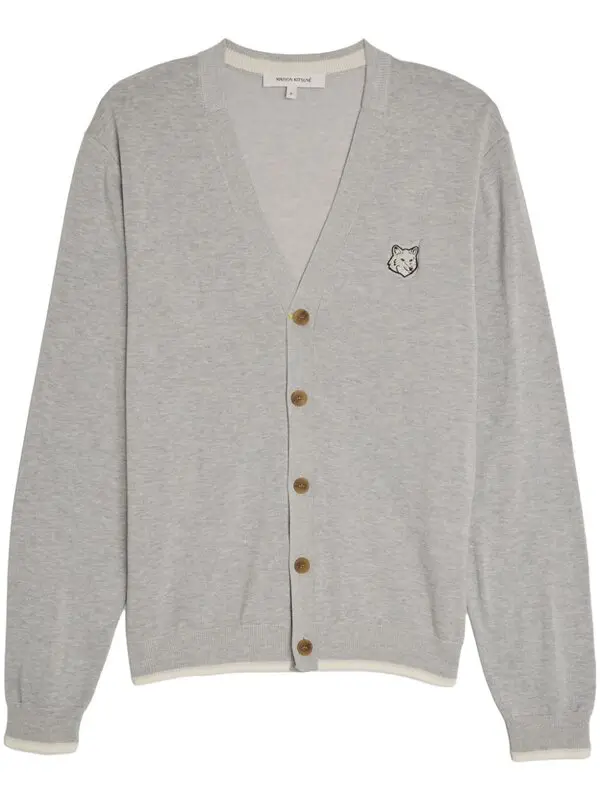 Maison Kitsuné Fox Head Cotton Cardigan