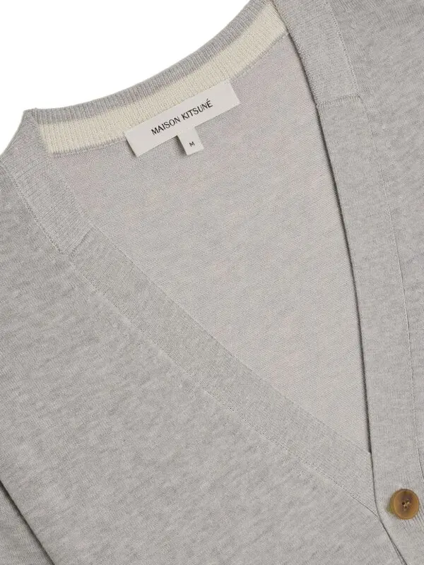 Maison Kitsuné Fox Head Cotton Cardigan