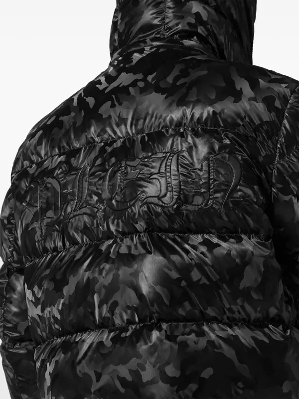 Philipp Plein Camouflage-print Puffer Jacket - Black