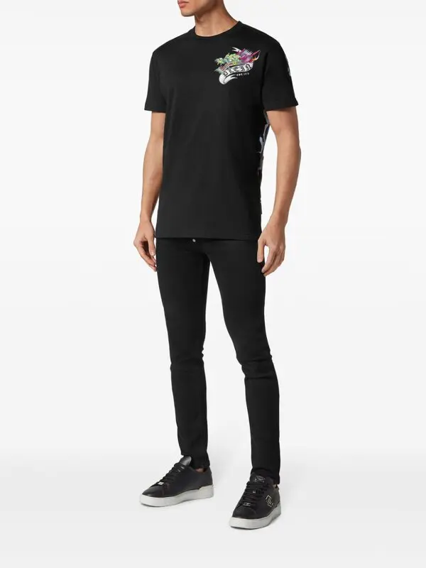 Philipp Plein Tattoo-print Cotton T-shirt