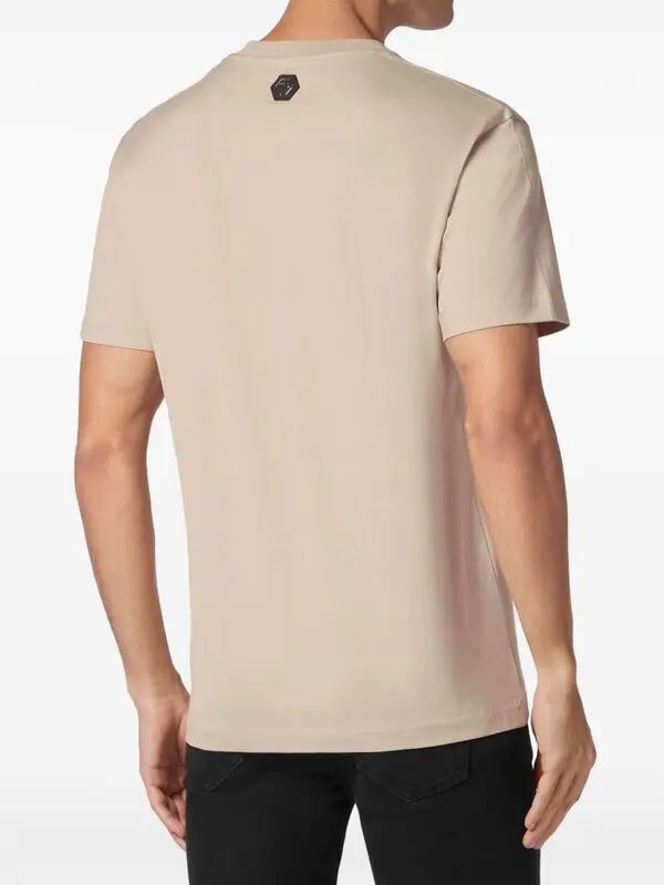 Philipp Plein Teddy Bear Cotton T-shirt - Neutrals