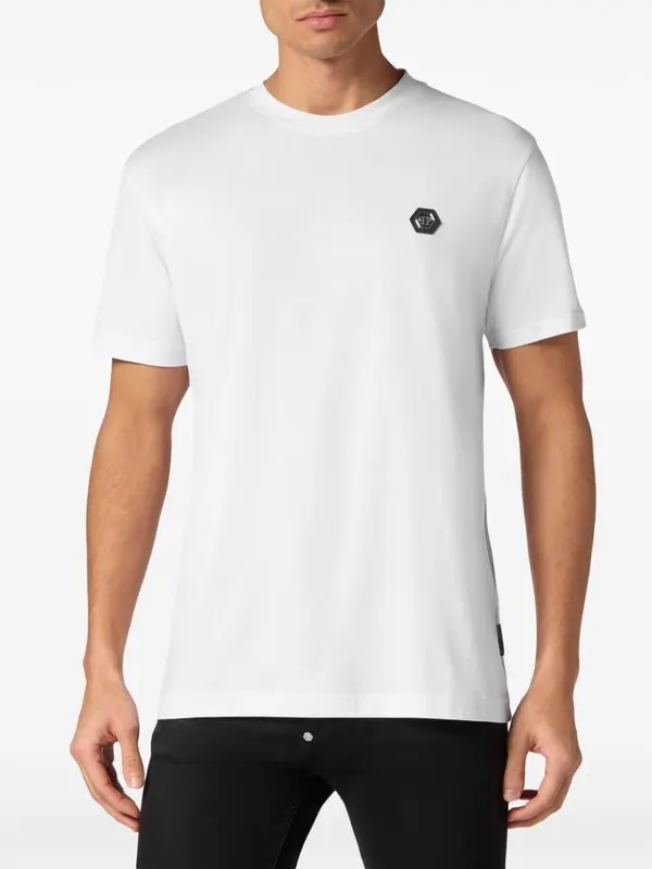 Philipp Plein Crystal-embellished Cotton T-shirt - White