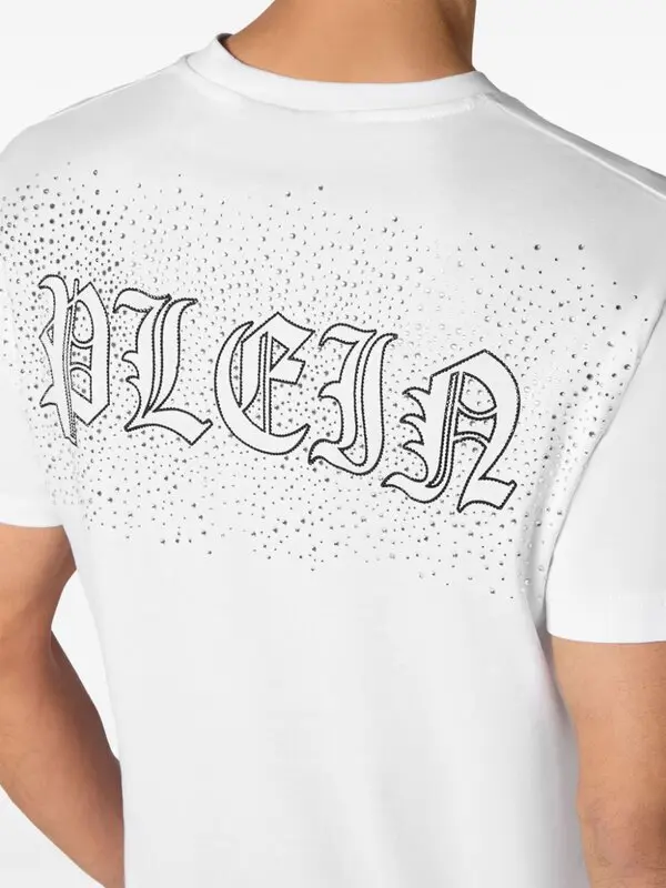 Philipp Plein Crystal-embellished Cotton T-shirt - White