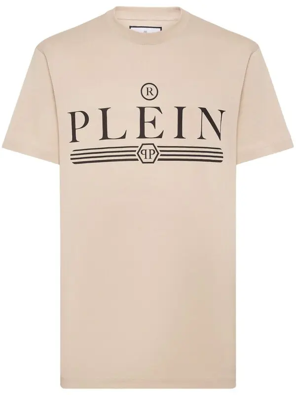 Philipp Plein Logo-print Cotton T-shirt - Neutrals