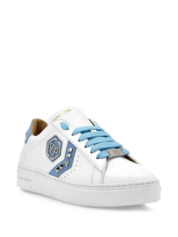 Philipp Plein Arrow Force Leather Sneakers - White
