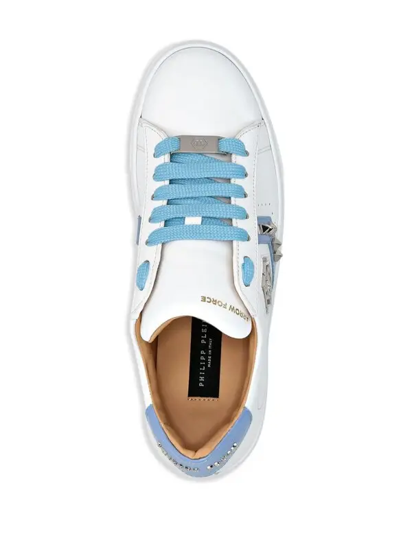 Philipp Plein Arrow Force Leather Sneakers - White