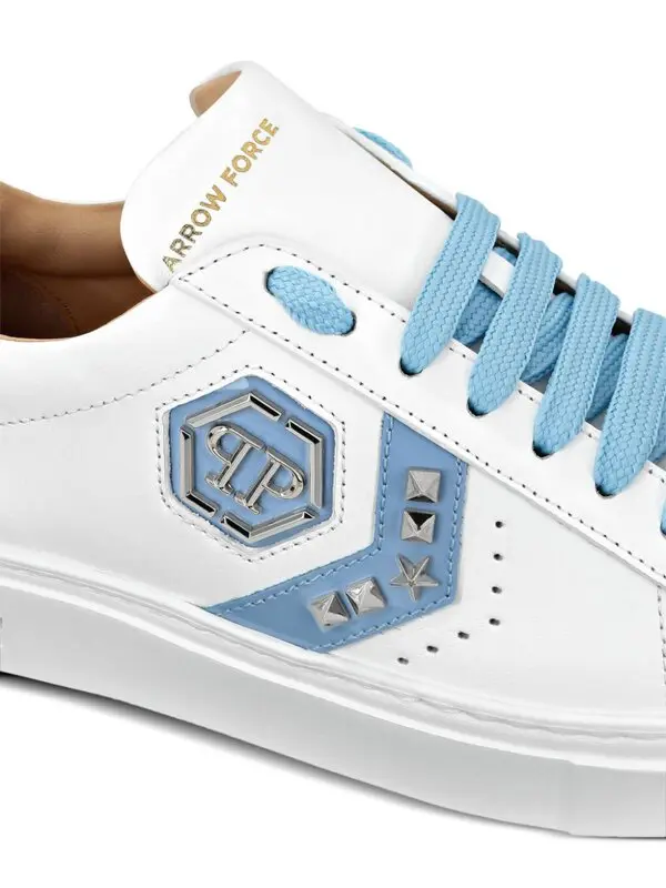 Philipp Plein Arrow Force Leather Sneakers - White