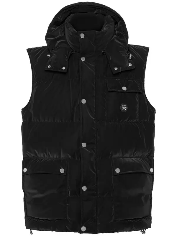 Philipp Plein Logo-appliqué Puffer Gilet