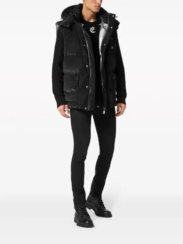Philipp Plein Logo-appliqué Puffer Gilet