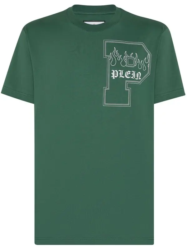Philipp Plein Logo-print Cotton T-shirt - Green