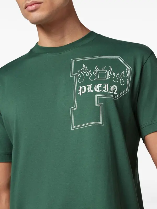 Philipp Plein Logo-print Cotton T-shirt - Green