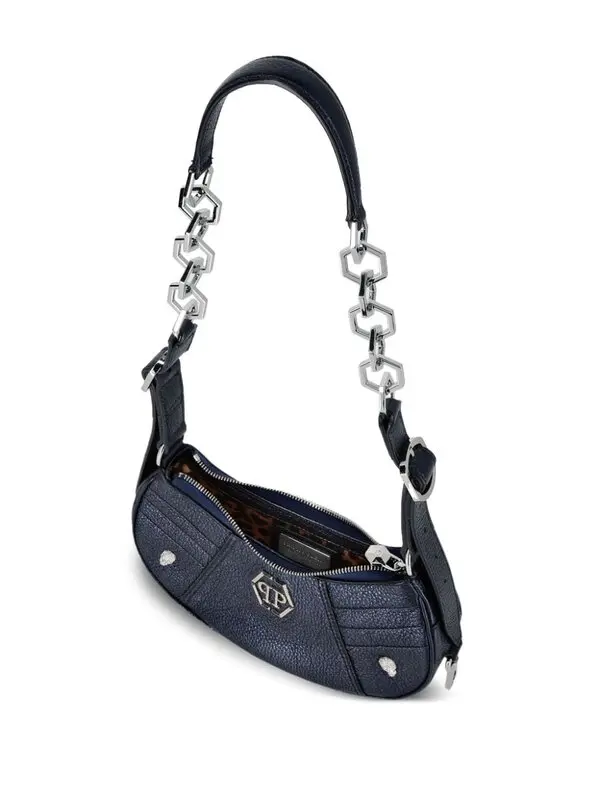 Philipp Plein Mini Leather Shoulder Bag - Blue