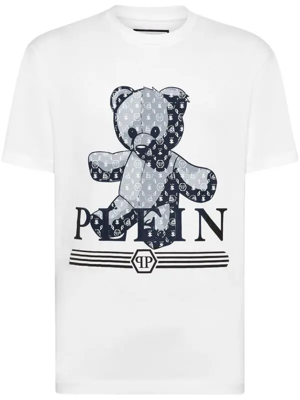 Philipp Plein Teddy Bear Cotton T-shirt - White