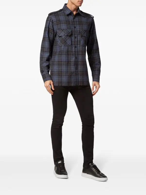 Philipp Plein Skull&bones-print Cotton Shirt