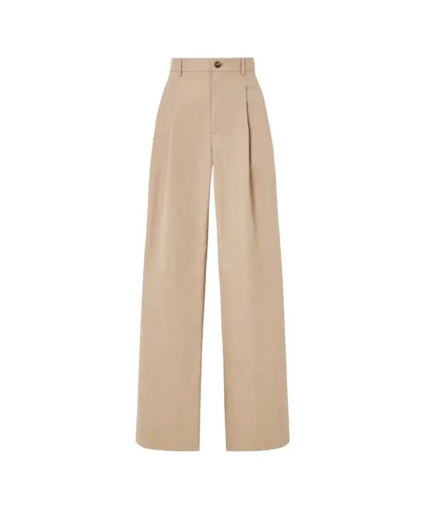 Wardrobe.NYC Pleated Cotton-blend Drill Wide-leg Pants