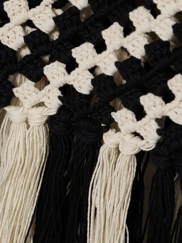 Zimmermann Halliday Fringed Crocheted Cotton Midi Dress