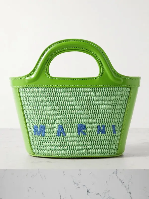 Marni Tropicalia Micro Tote In Green - 40% Off | Editorialist