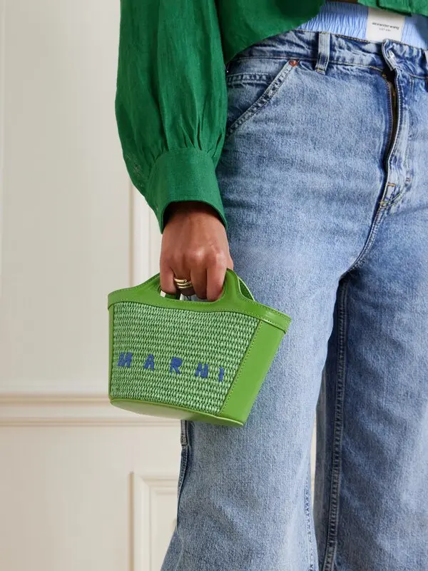 Marni Tropicalia Micro Tote In Green - 40% Off | Editorialist