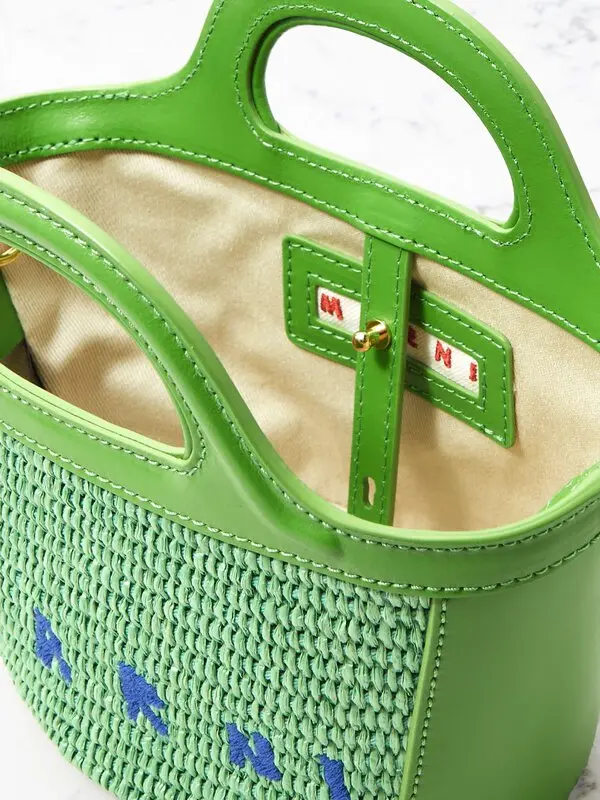 Marni Tropicalia Micro Tote In Green - 40% Off | Editorialist