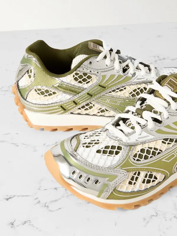Bottega Veneta Orbit Metallic Sneakers - Neutrals