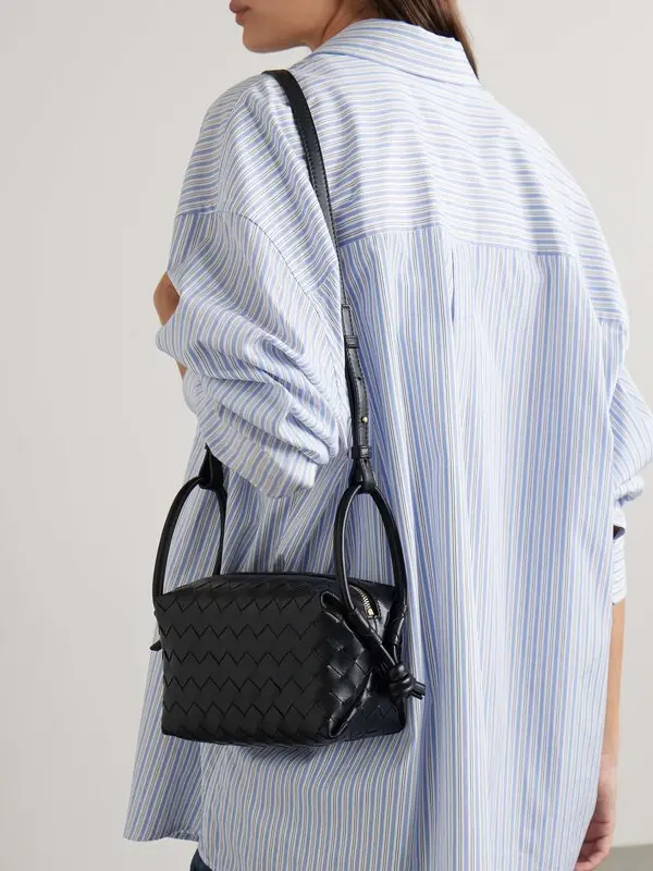 Bottega Veneta Small Intrecciato Leather Crossbody Bag