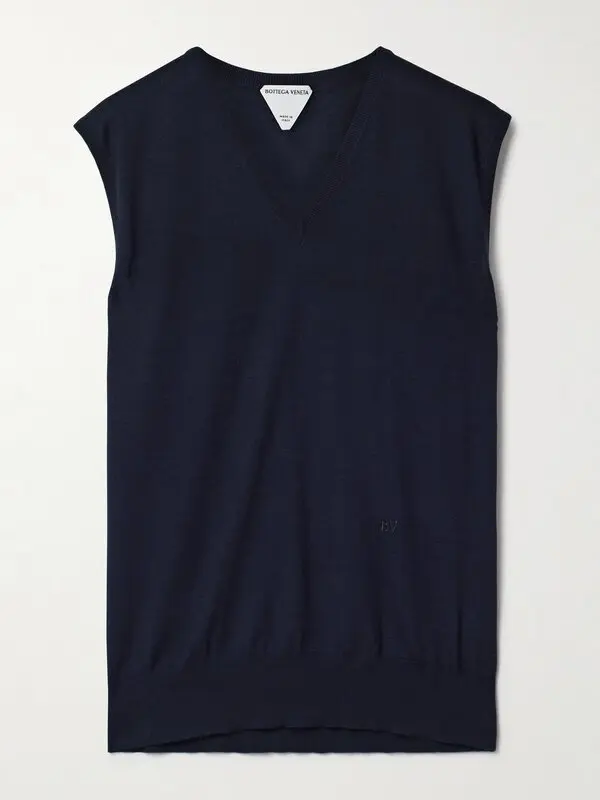 Bottega Veneta Cashmere-blend Vest - Blue